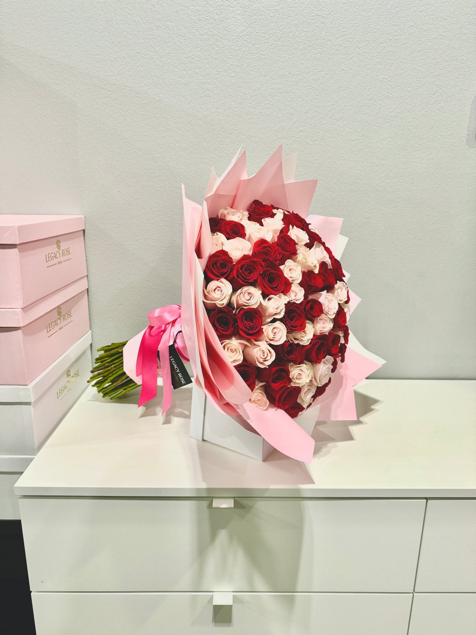 Pink Rose Bouquet / Ramo Buchon – Legacy Rose TX